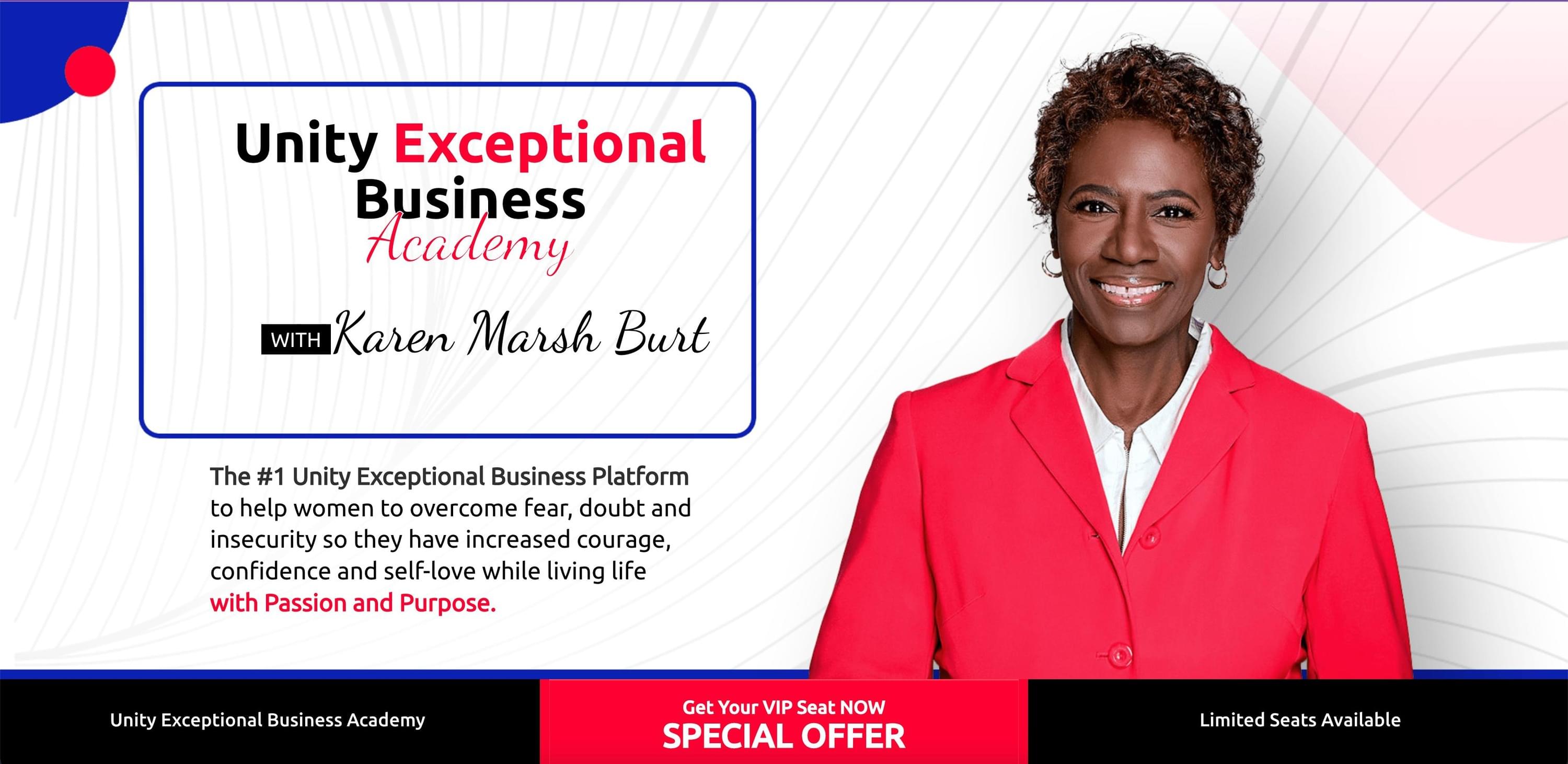 Sales Page - Unity Exceptional Business Academy - Karen Burt