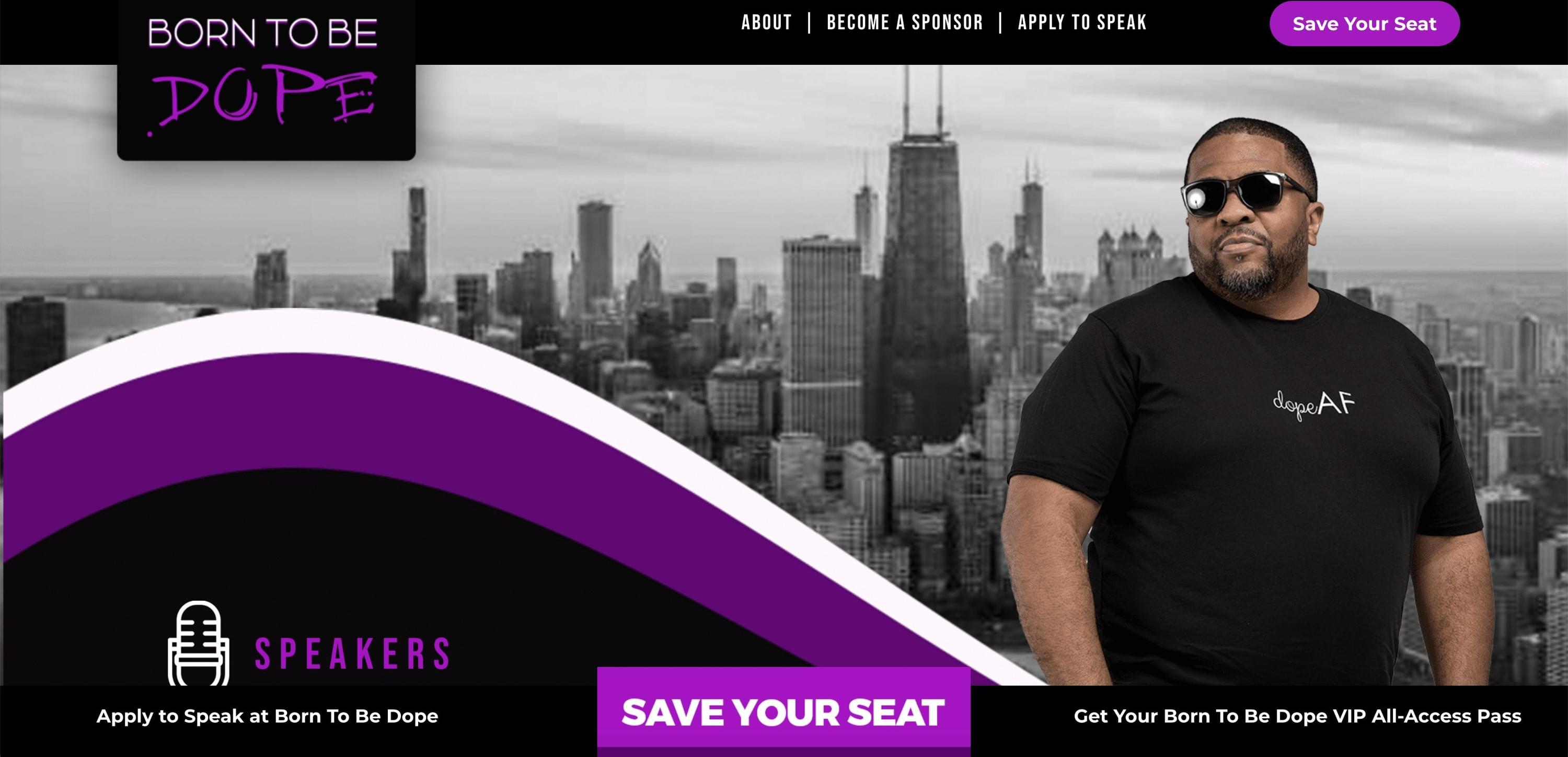 Apply To Speak Sales Page Born To Be Dope