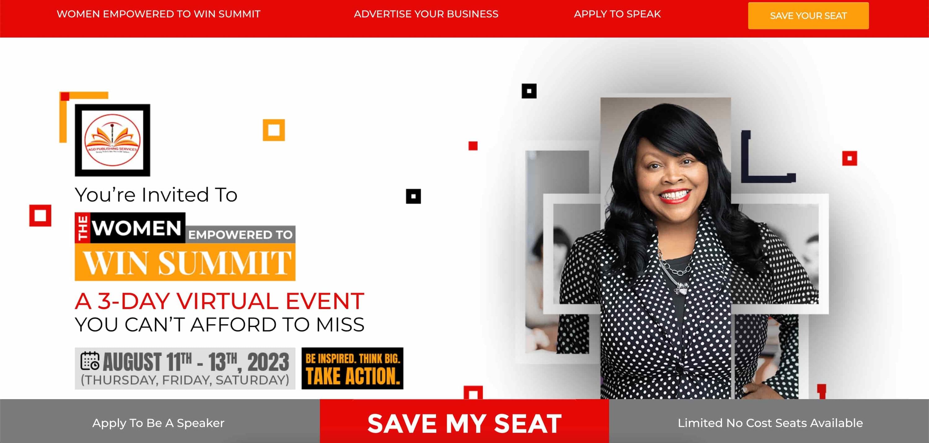 Registration Sales Page - Women Empowered To Win Summit - Allison G ...