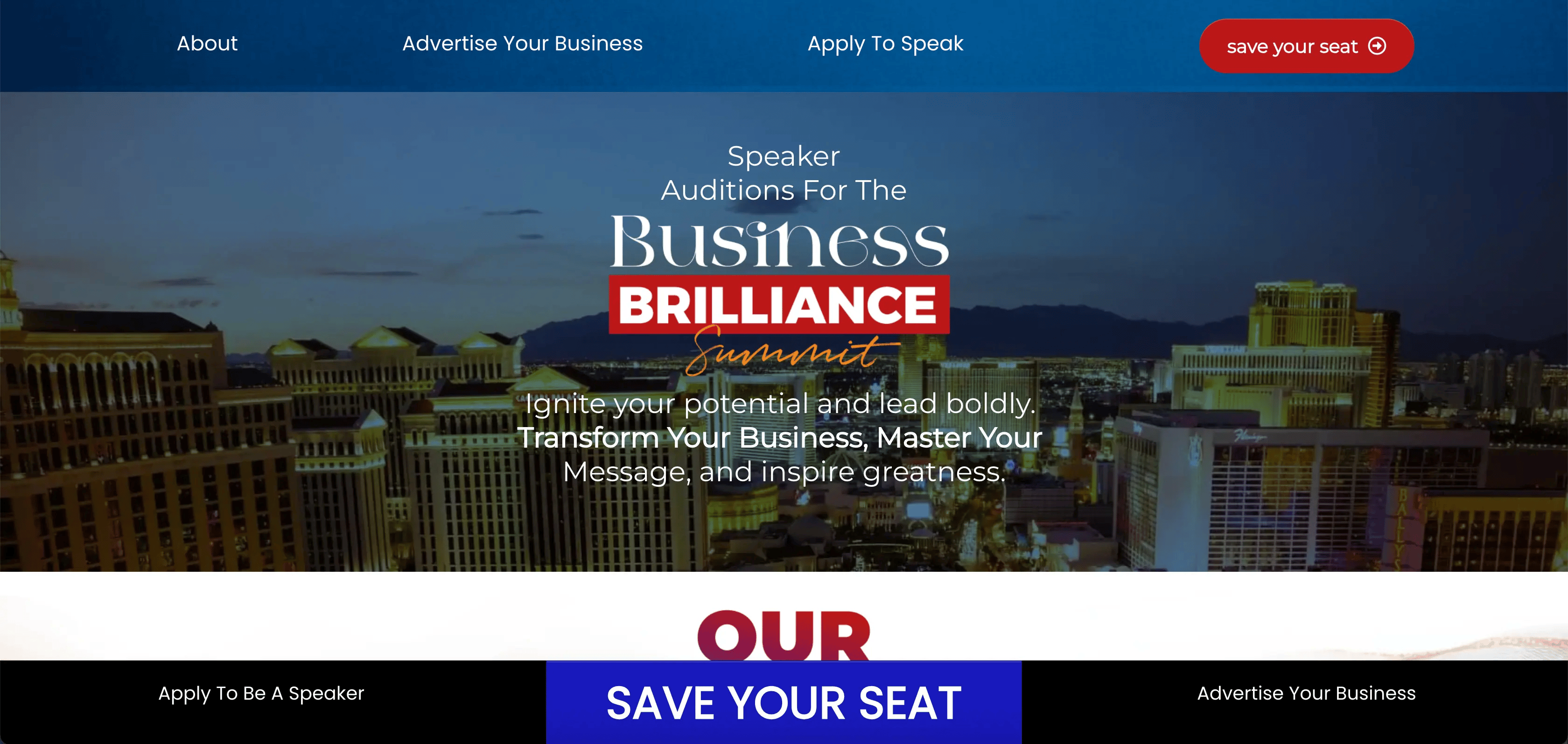 Apply To Speak Sales Page