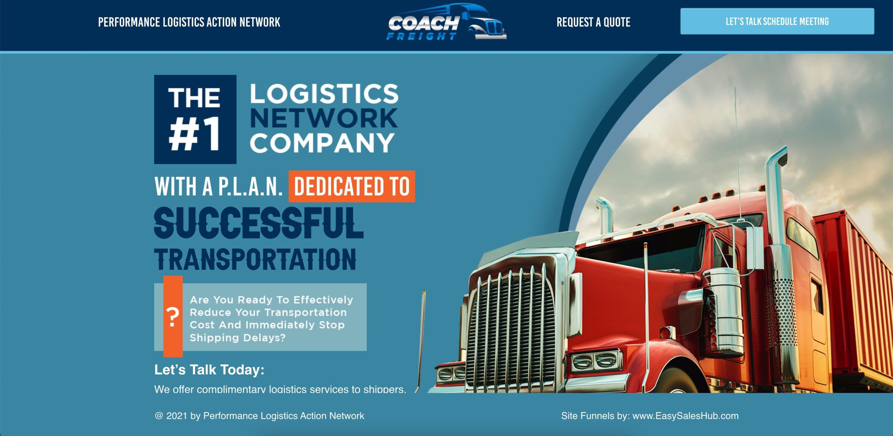 Appointment Sales Page - Performance Logistics Action Network